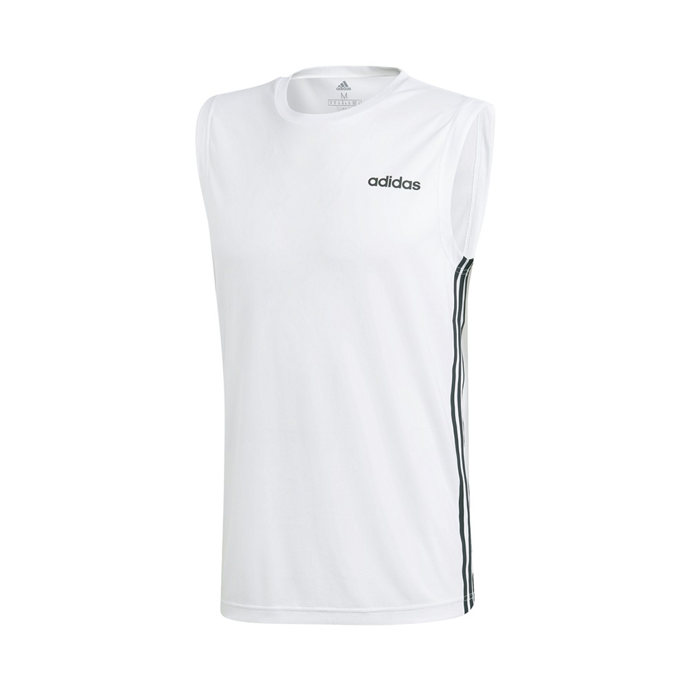 ADIDAS canotta palestra smanicato logo piccolo bianco uomo ADIDAS canotta palestra smanicato logo piccolo bianco uomo